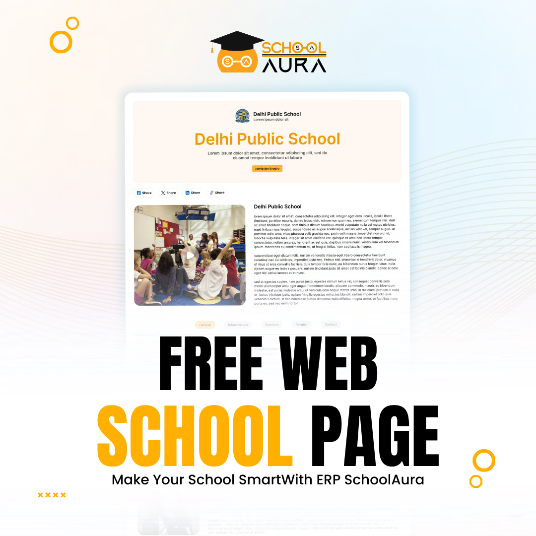Create Your School Website or Web Page for your School | ERP SchoolAura ...