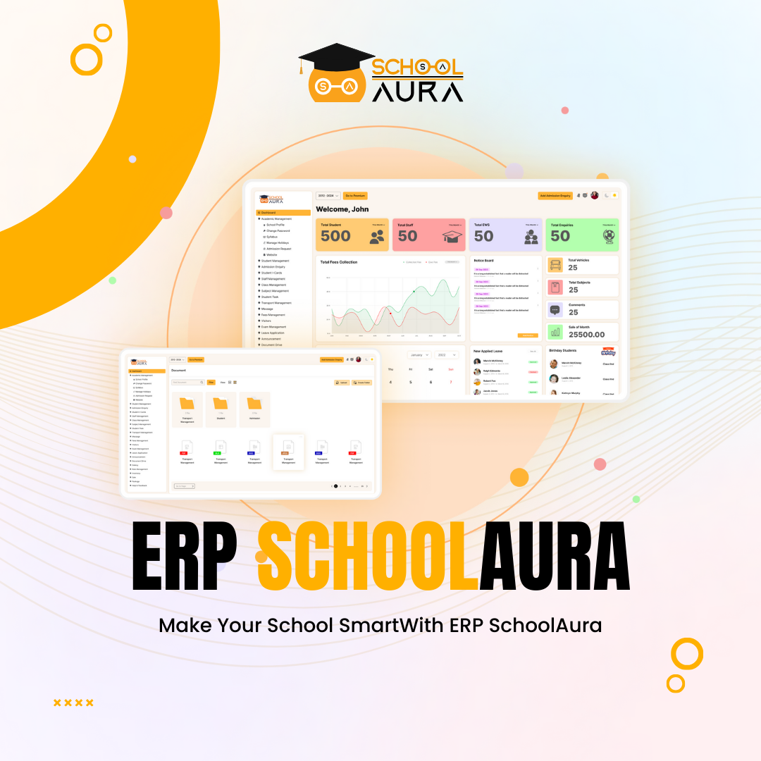 ERP Schoolaura is an India's Best and Free School Management Software